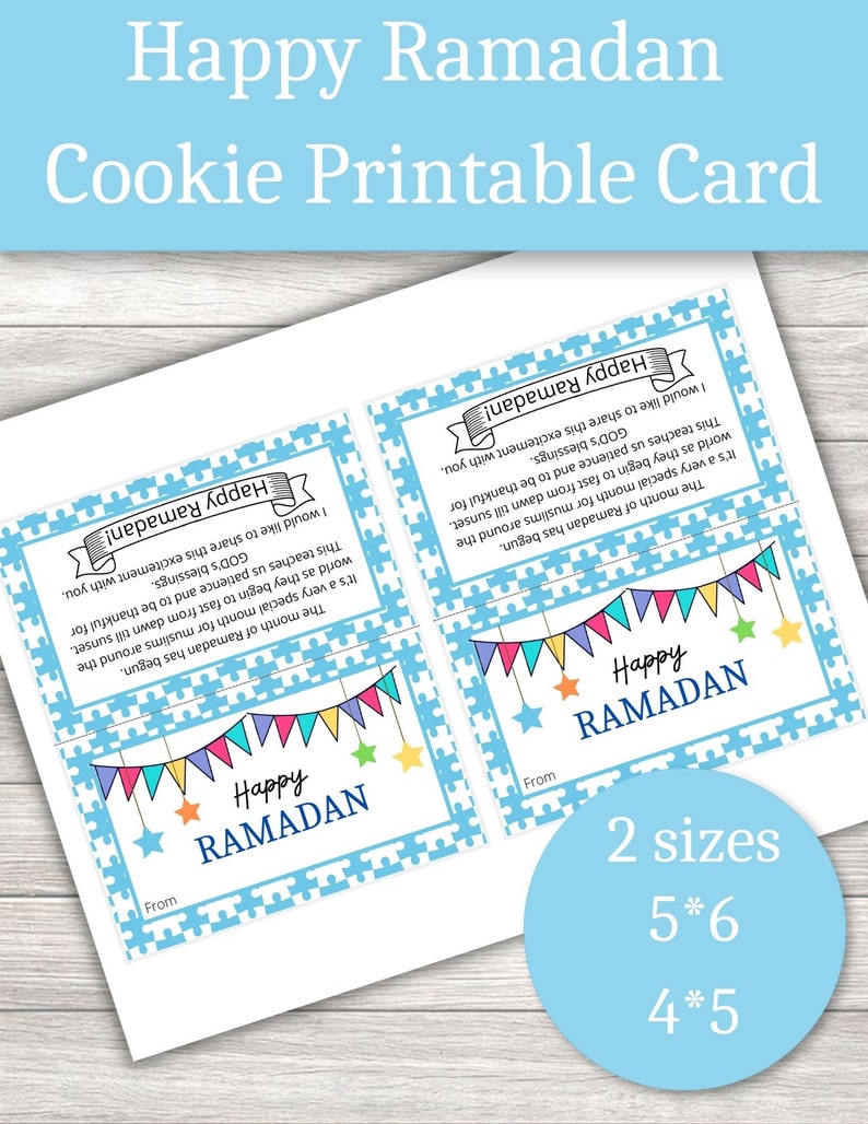 Welcome Ramadan Cookie Printable Card,happy Ramadan Cookie Printable ...