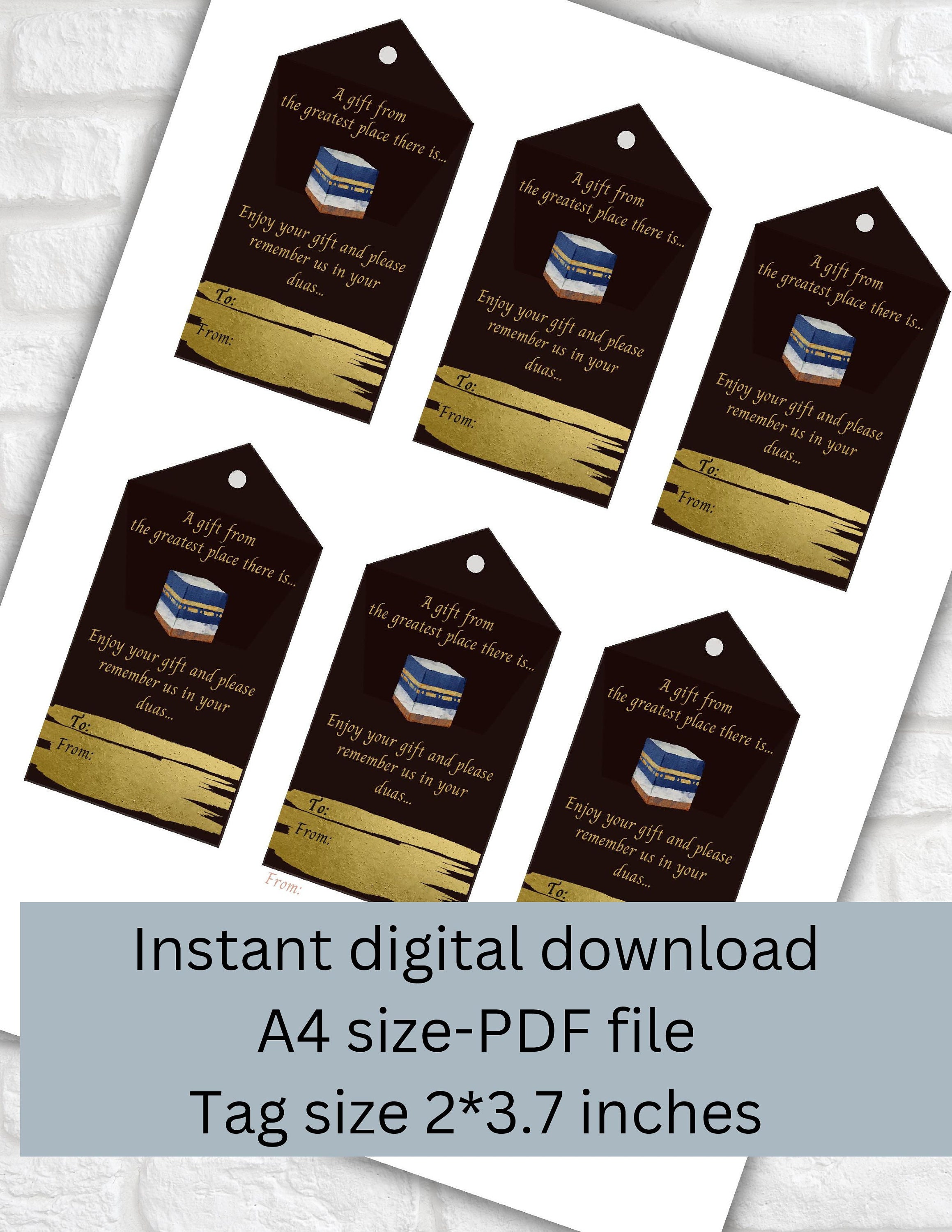 Printable Umrah Mubarak Gift Tag,islamic Gift Card,islamic Gift Tag - Etsy