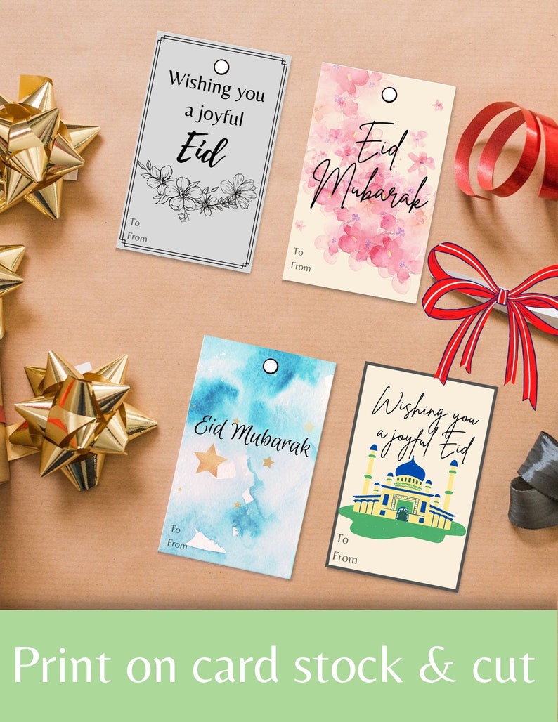 Printable Eid Mubarak Gift Tag,happy Eid Gift Tag,eid Favors,gift Label ...