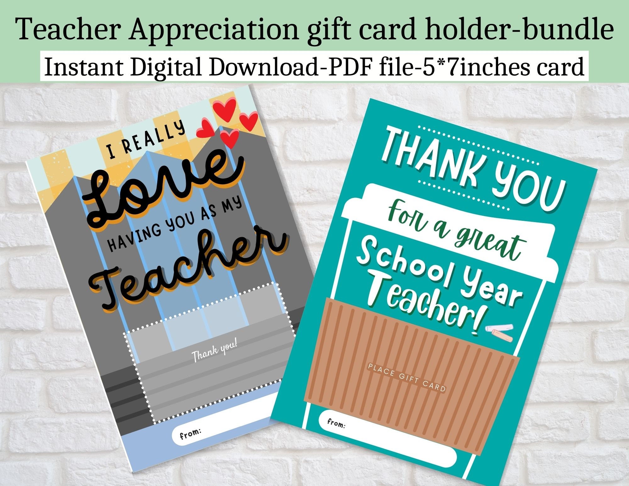 Teacher Appreciation Gift Card Holder Bundle,coffee Gift Card Holder ...