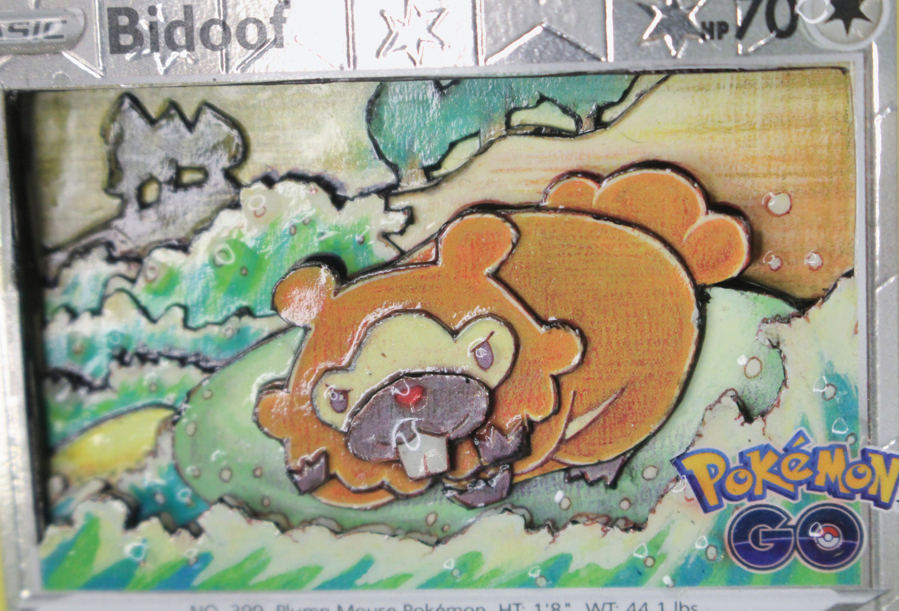 Bidoof Shadow Box Card - 3D Card - Pokemon - Etsy