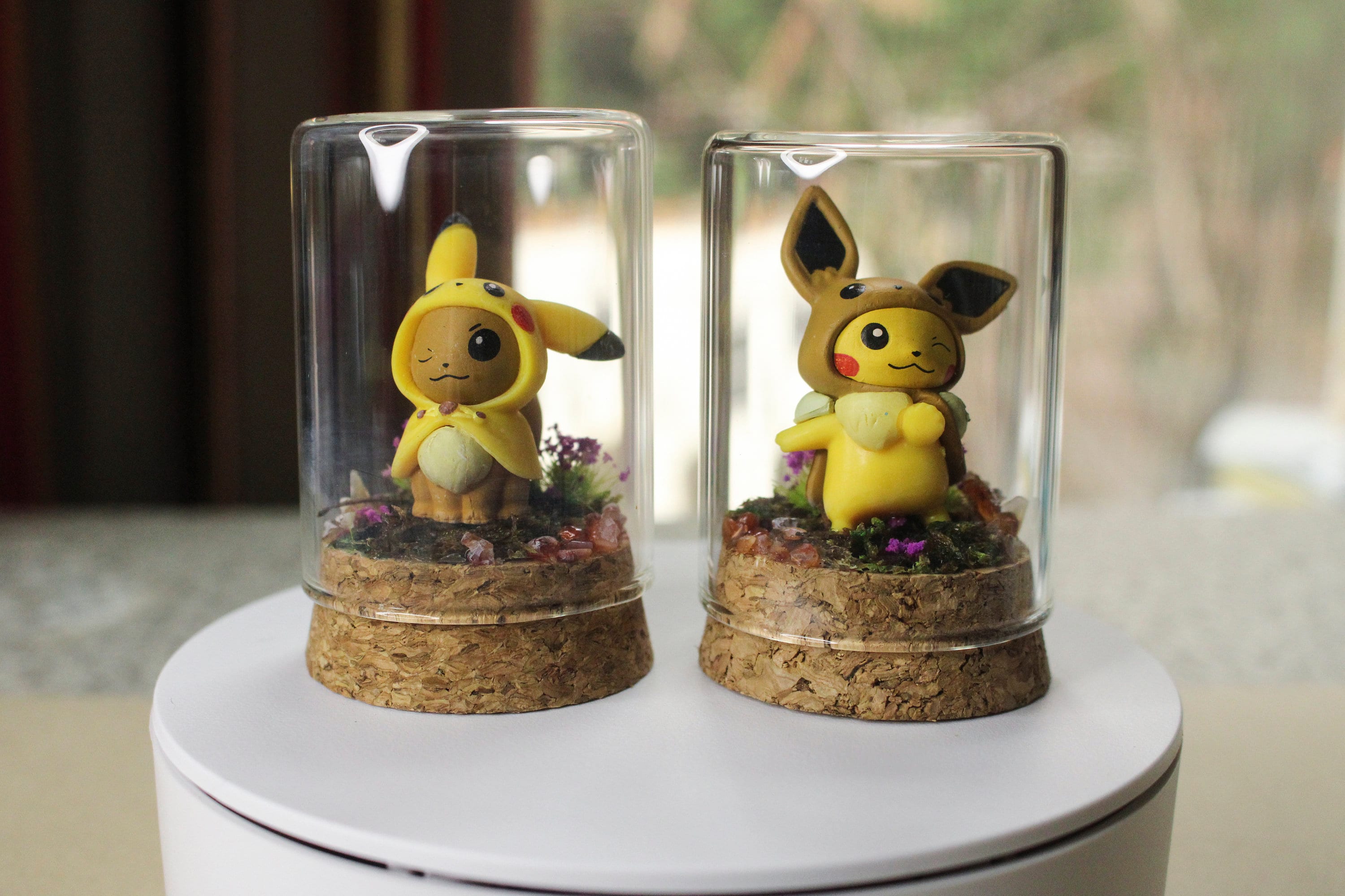 Pikachu and Eevee Cute Jar Diorama - Pokemon - Etsy