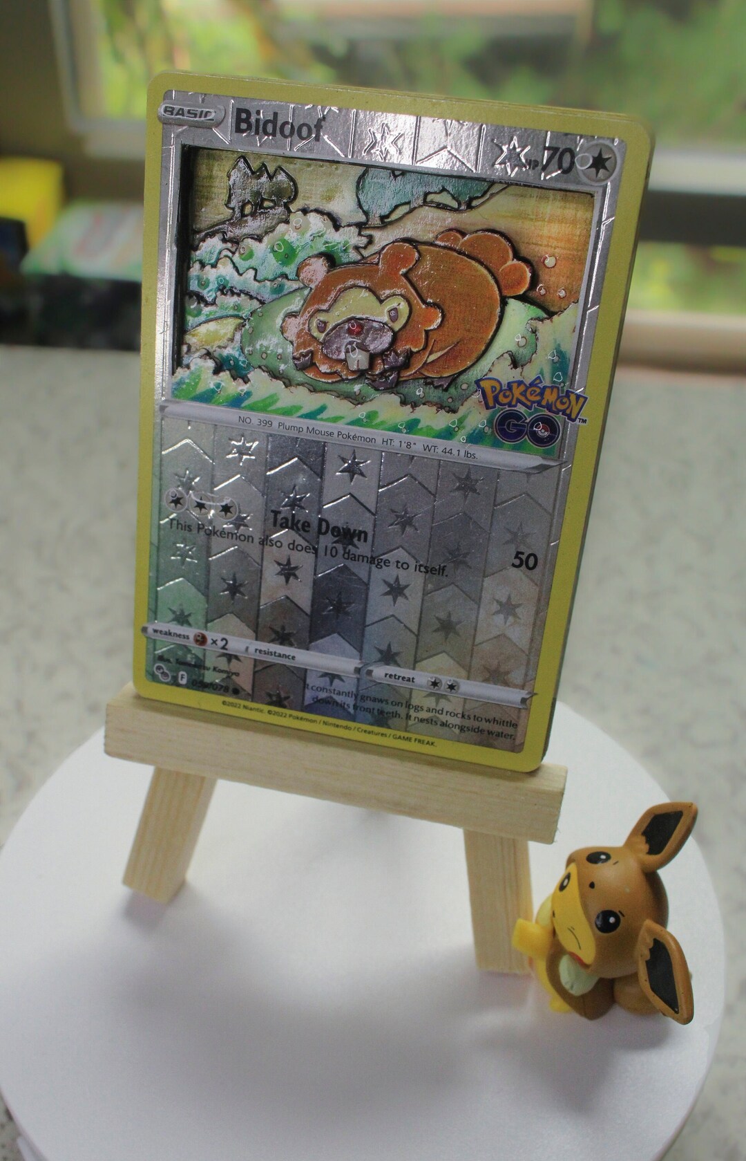 Bidoof Shadow Box Card - 3D Card - Pokemon - Etsy