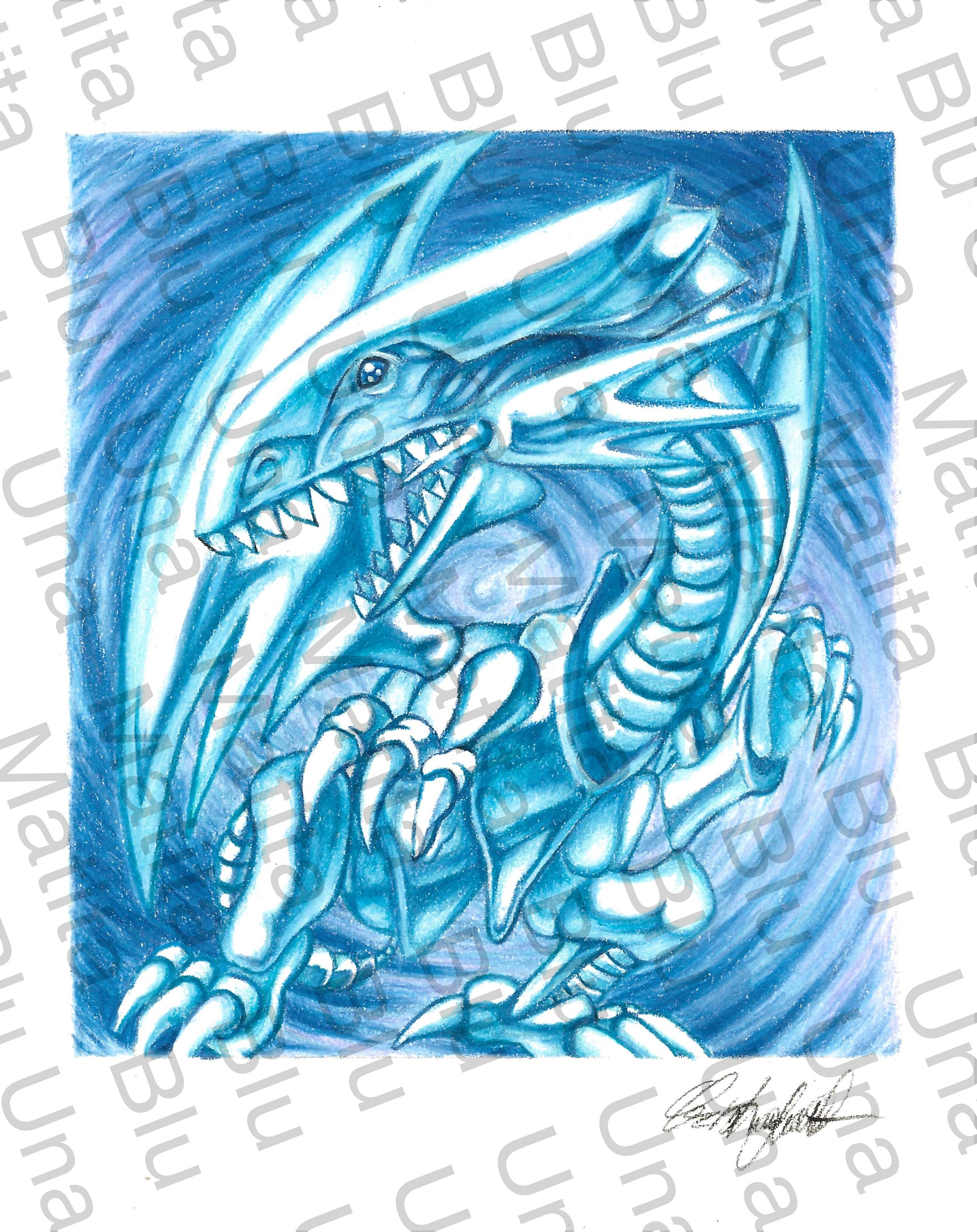 Blue Eyes Ultimate Dragon Drawing