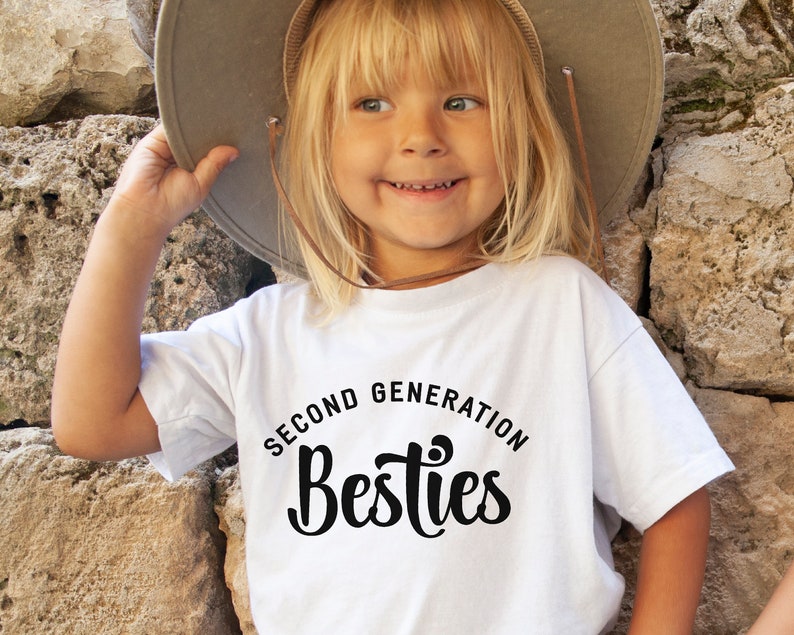 Best Friend Toddler Tshirt, Second Generation Besties Tshirt, Besties ...
