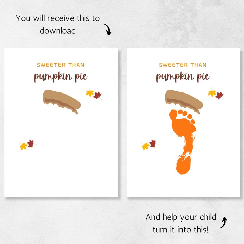 Pumpkin Pie Footprint Craft I DIY Fall Handprint Art I Baby Toddler ...