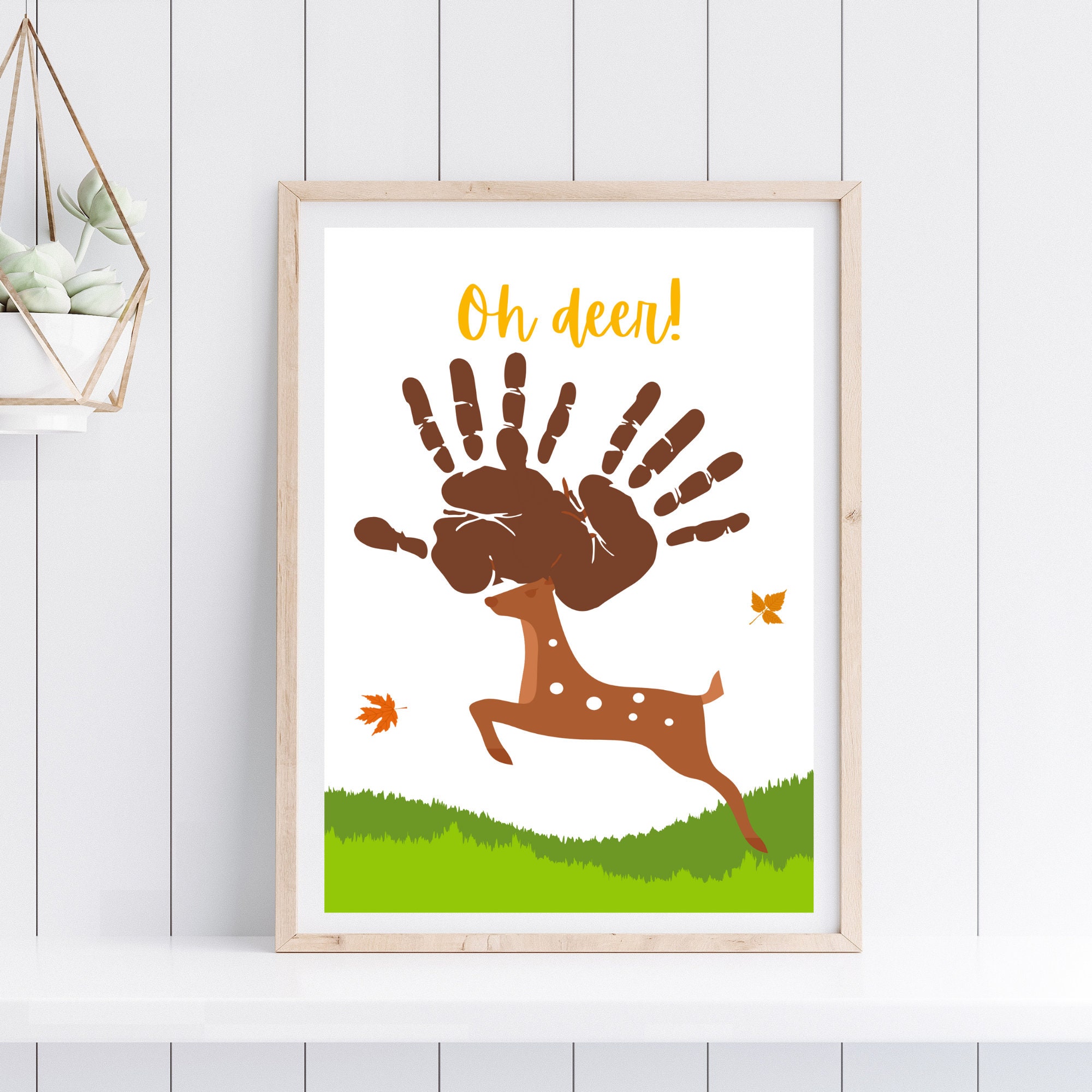 Fall Handprint Craft | Fall Crafts | Fall Deer Handprint Art | Fall ...