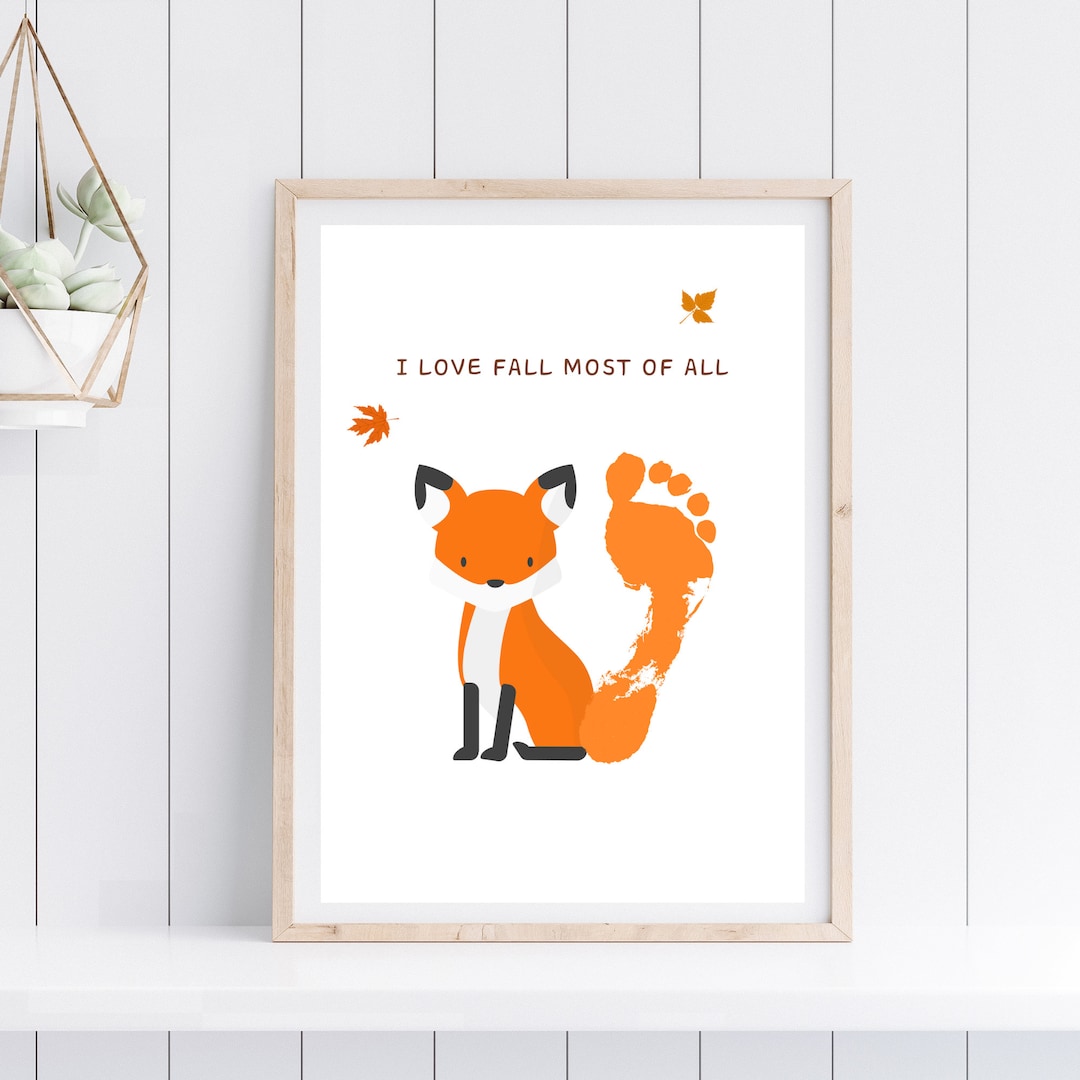 Fox Handprint Art: Fall Kids Activity (digital Download) - Etsy