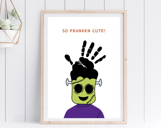 PRINTABLE Halloween Handprint Activity, Handprint Art Craft ...