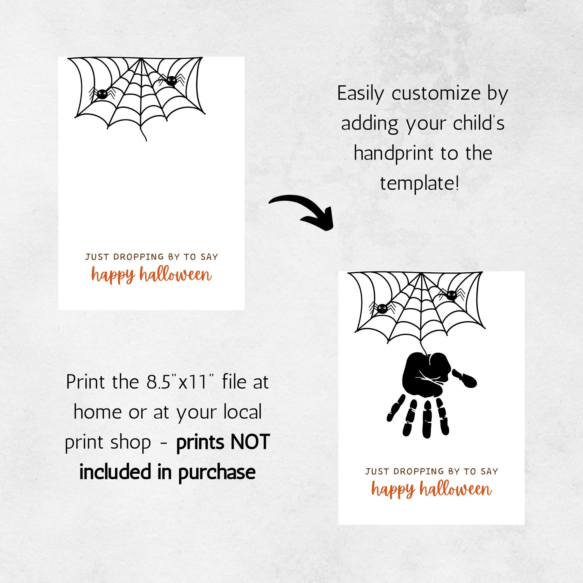 Spider Handprint Art: Halloween Keepsake Craft (digital Download) - Etsy