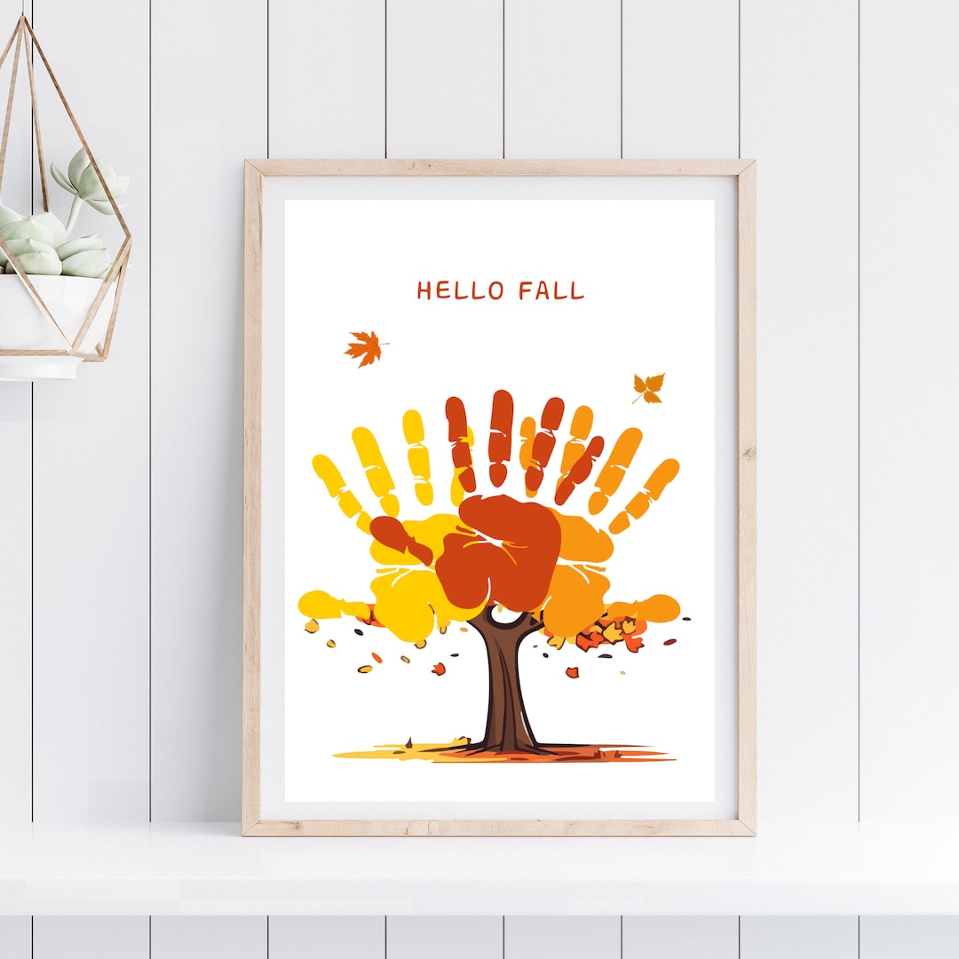 Fall Handprint Tree Art: Printable Autumn Craft (digital Download) - Etsy