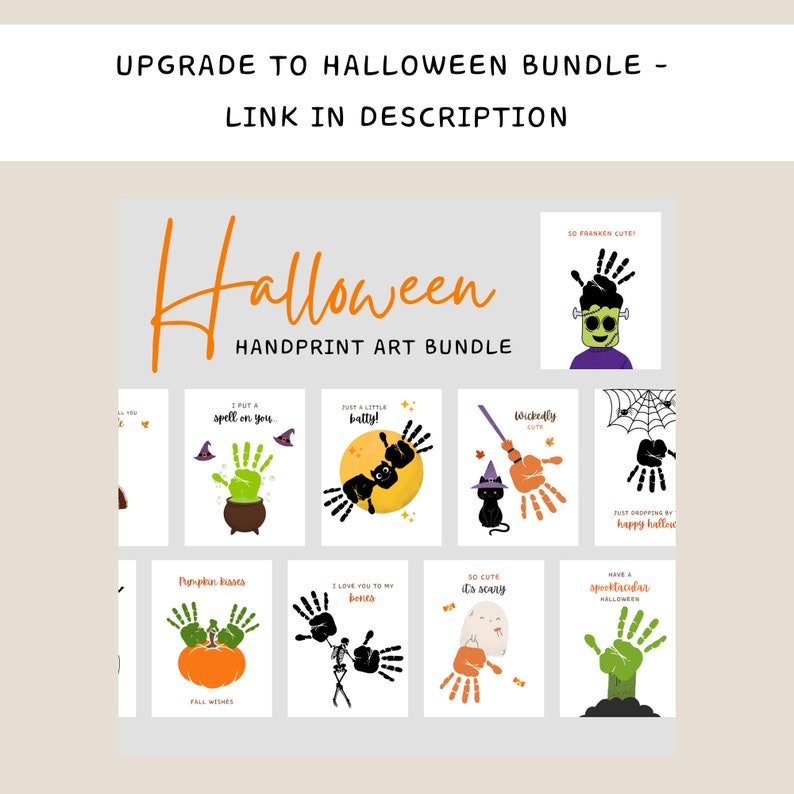 Halloween Handprint Art: Kids Craft Activity (digital Download) - Etsy
