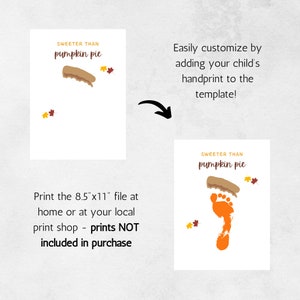 Pumpkin Pie Footprint Craft I DIY Fall Handprint Art I Baby Toddler ...