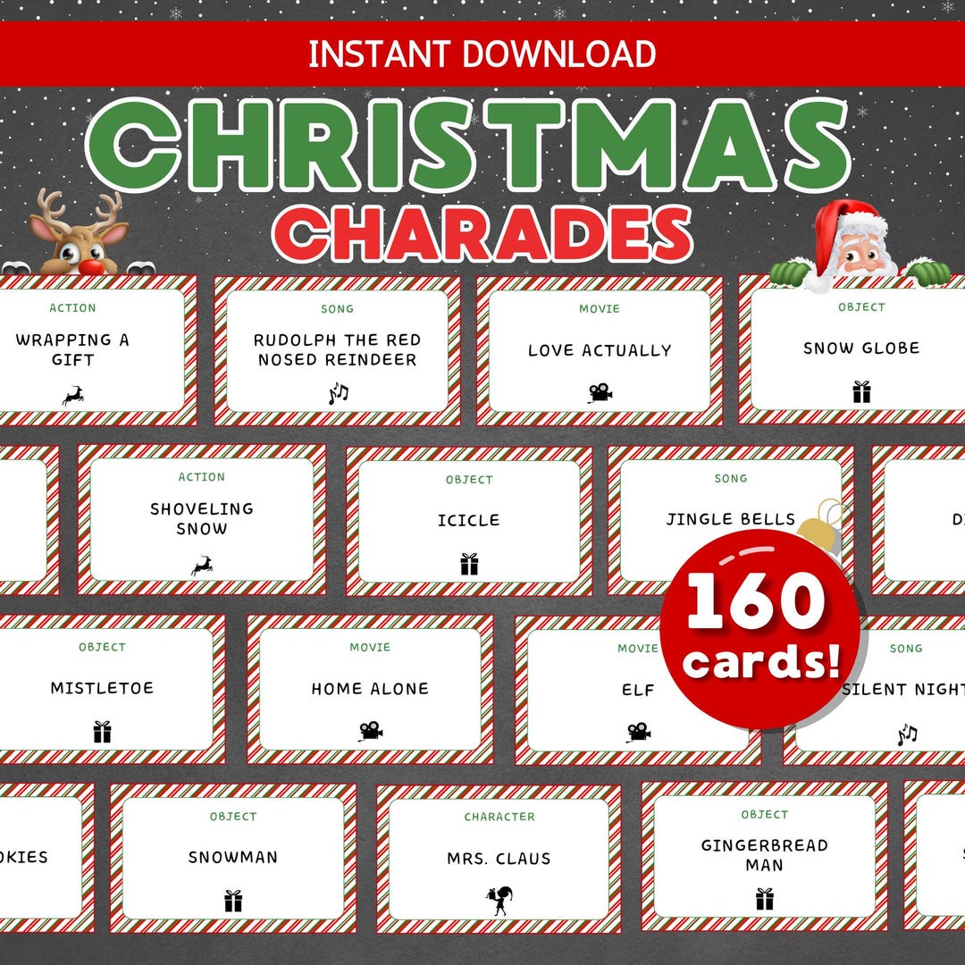 Christmas Charades | Christmas Games | Work Holiday Party | Family Game ...