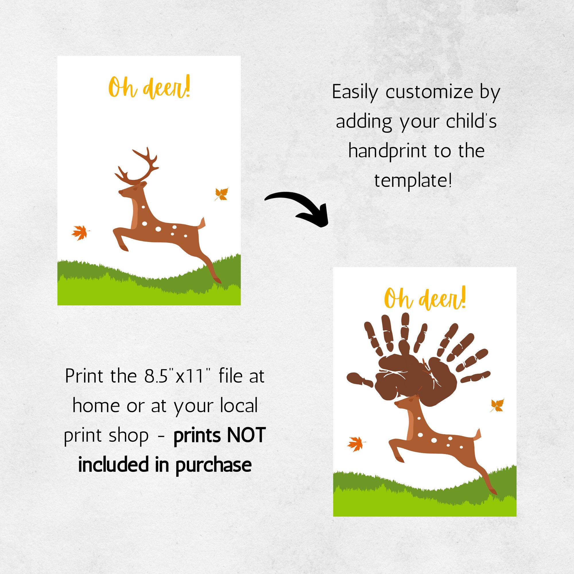 Fall Handprint Craft | Fall Crafts | Fall Deer Handprint Art | Fall ...