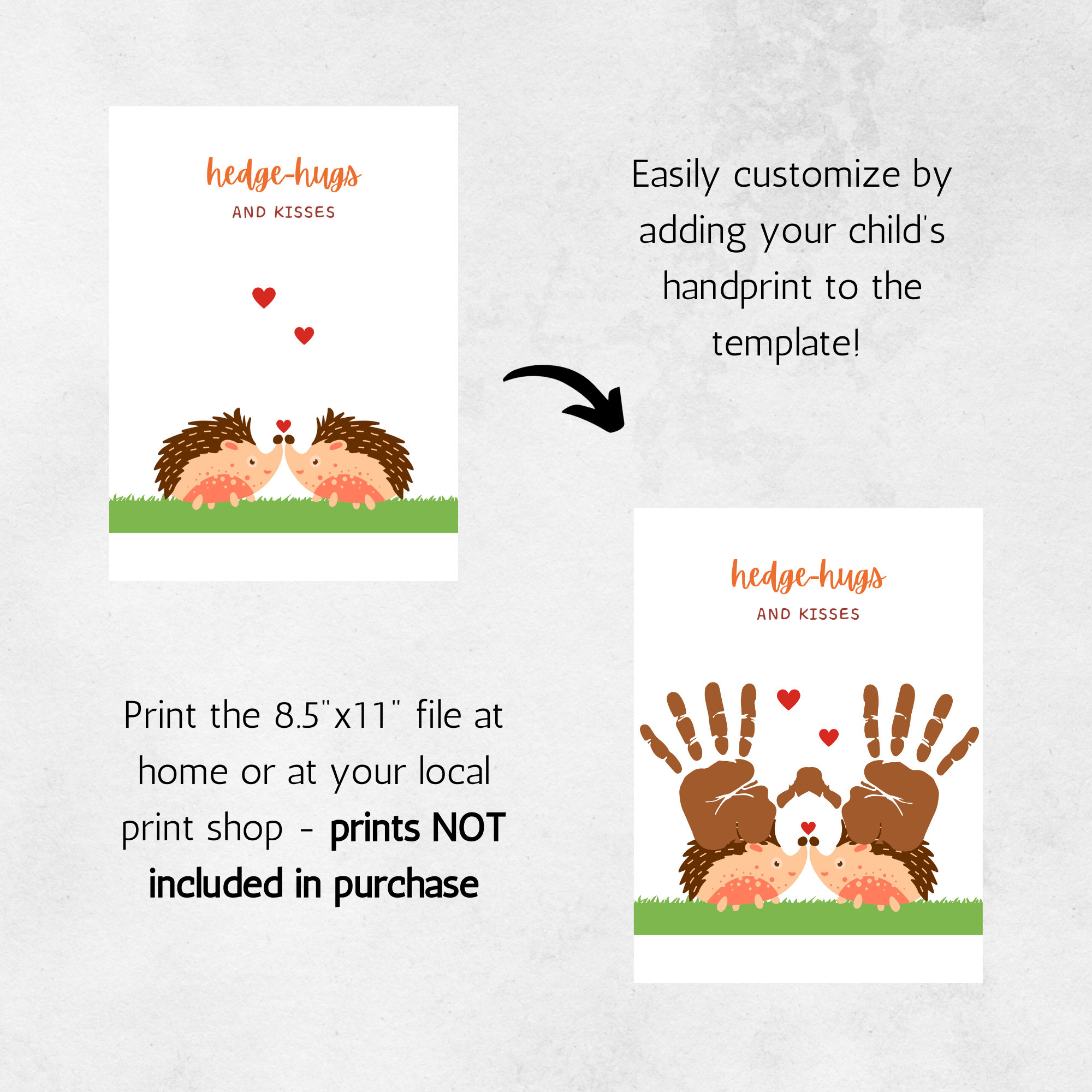 Printable Hedgehog Handprint Art Craft I Easy DIY From Kids Handprint ...