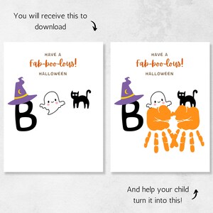 Halloween Handprint Art: Kids Craft Activity (digital Download) - Etsy
