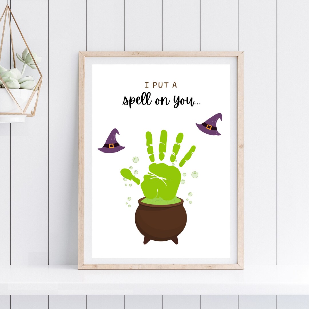 Halloween Handprint Art: Kids Craft, Preschool Activity (digital ...