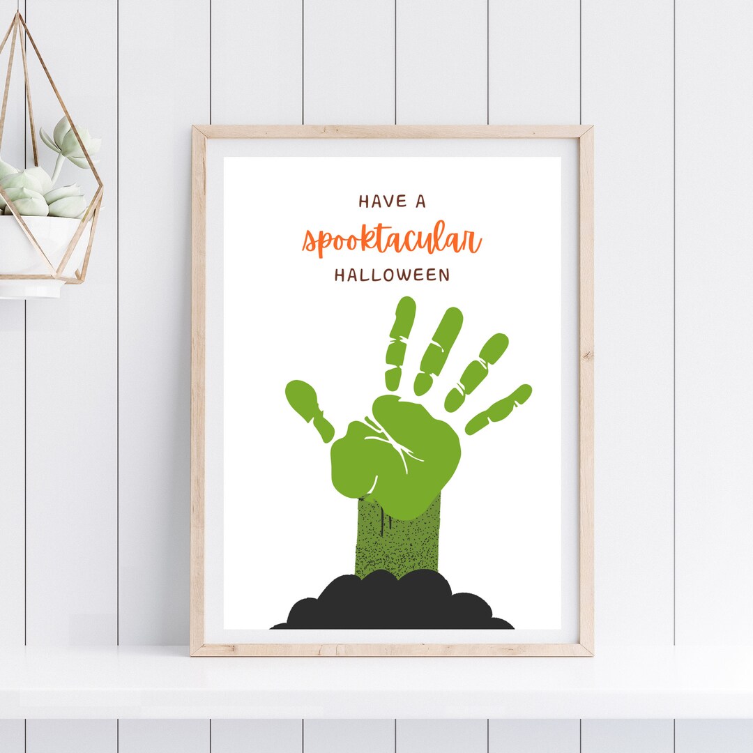 Halloween Handprint Art: Spooky Zombie Craft (digital Download) - Etsy