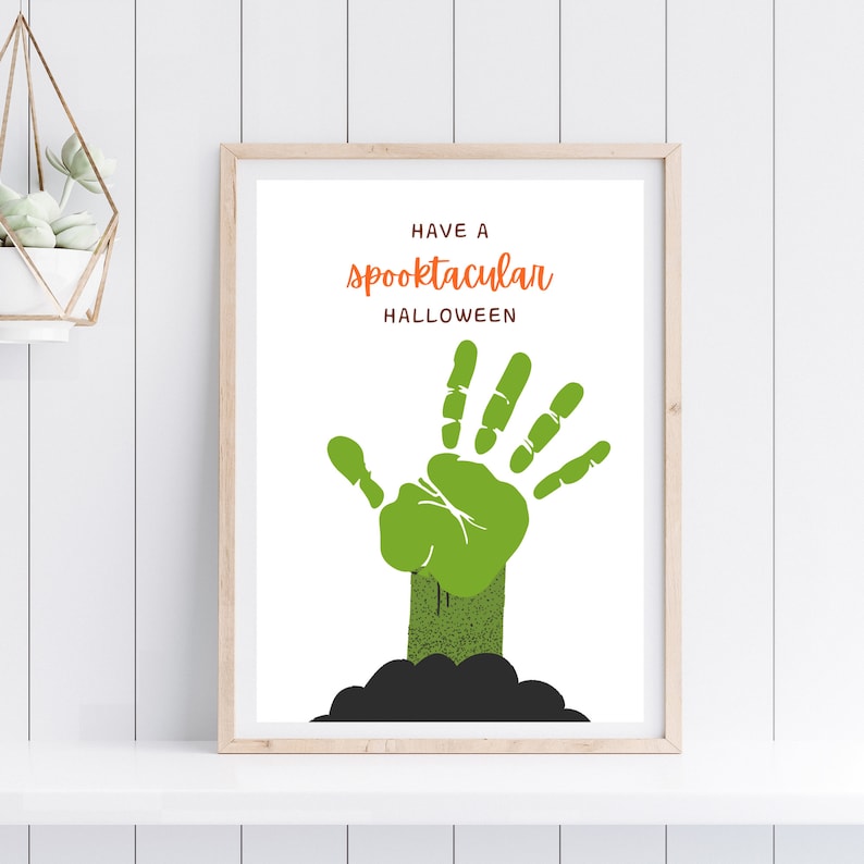 Halloween Handprint Craft Halloween Crafts Halloween Handprint Art ...