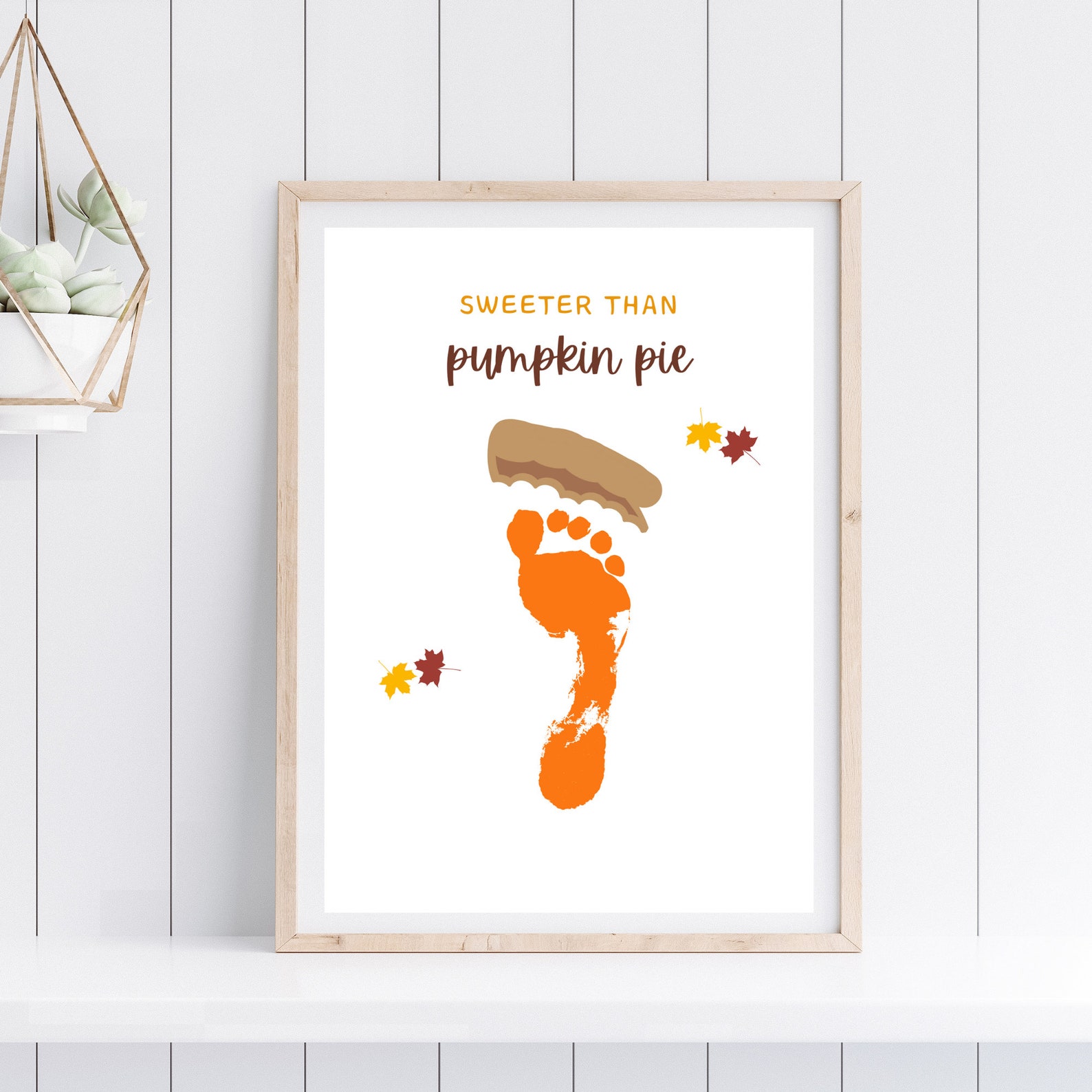 Pumpkin Pie Footprint Craft I DIY Fall Handprint Art I Baby Toddler ...