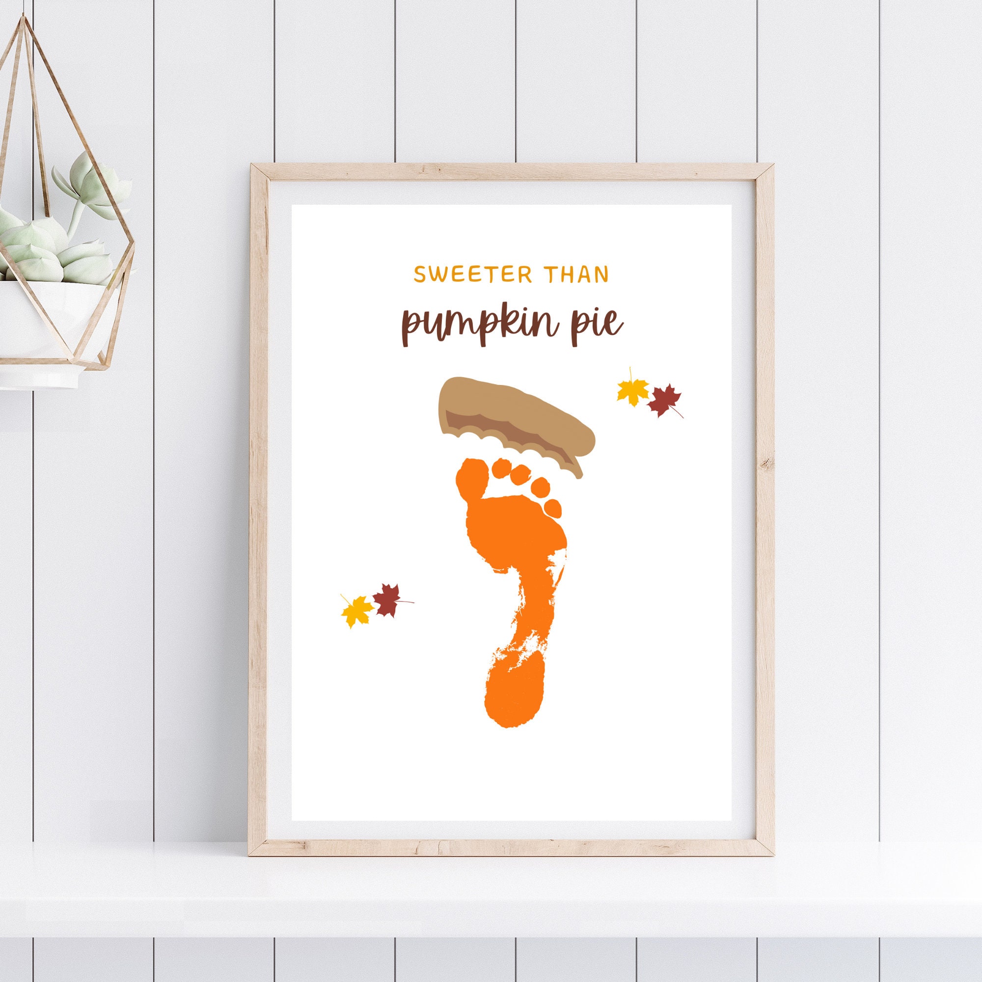 Pumpkin Pie Footprint Craft I DIY Fall Handprint Art I Baby Toddler ...