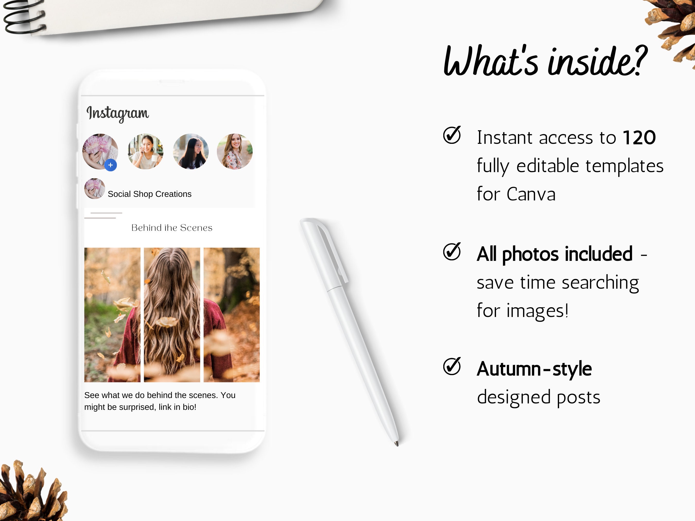Autumn Instagram Templates, Fall Instagram Story, Fall Instagram Posts ...