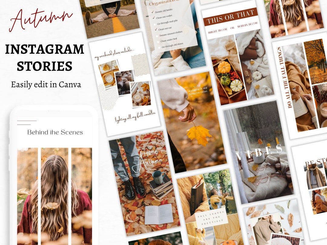 Autumn Instagram Templates, Fall Instagram Story, Fall Instagram ...