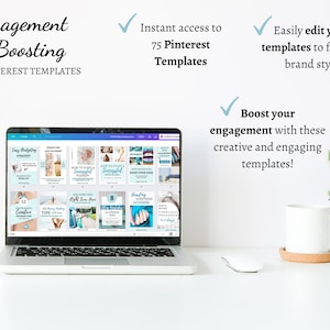 70 Pinterest Templates Canva, Blue Pinterest Templates, Fully ...