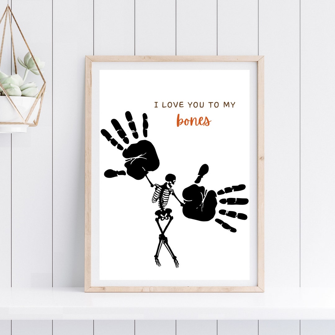 Halloween Handprint Craft I Printable Skeleton Handprint Activity I DIY ...