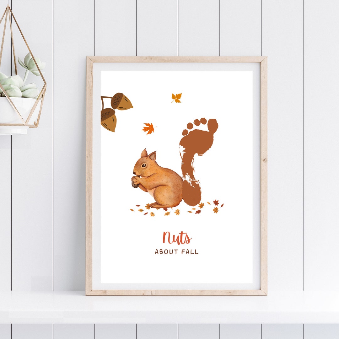 Fall Handprint Squirrel Craft: Autumn Keepsake Art (digital Download ...