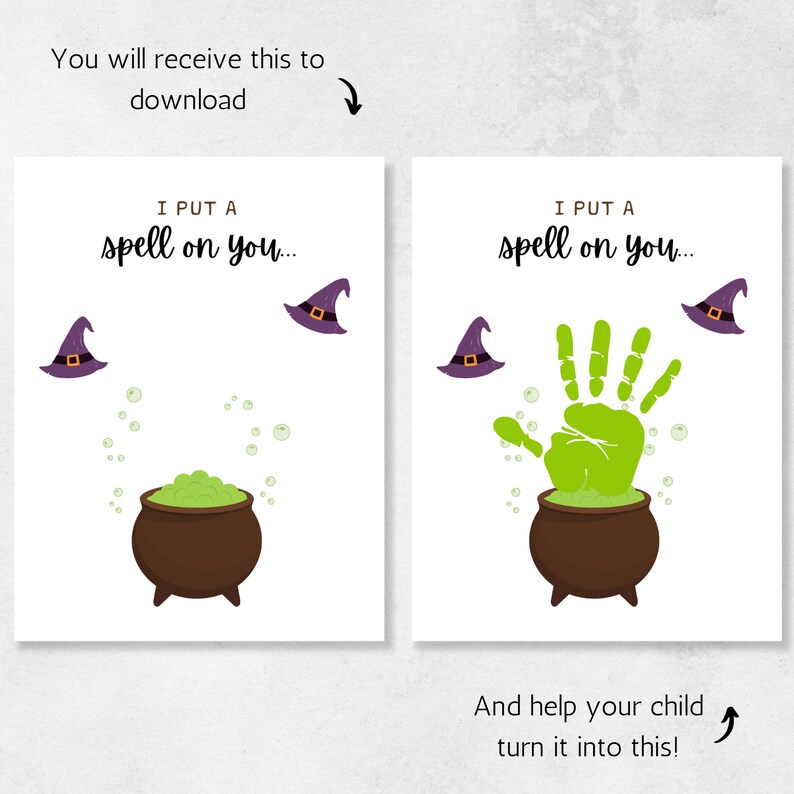 Halloween Handprint Art: Kids Craft, Preschool Activity (digital ...
