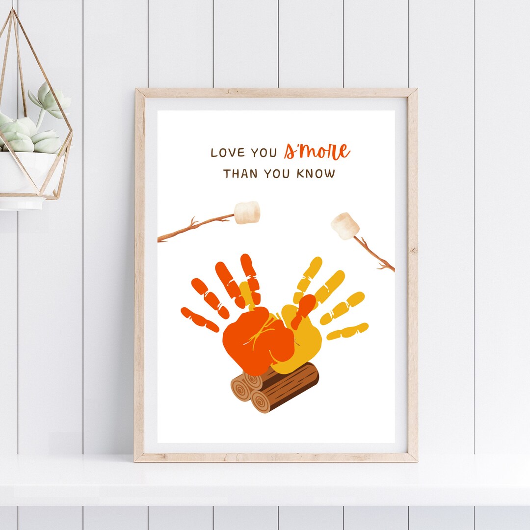 Fall Handprint S'mores Craft: Preschool Activity (digital Download) - Etsy