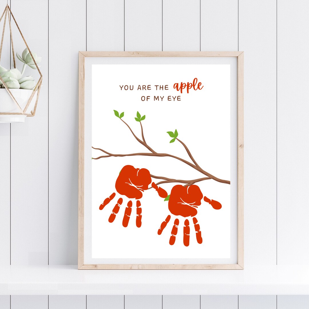 Apple Handprint Craft | Fall Crafts | Fall Handprint Art | Fall ...