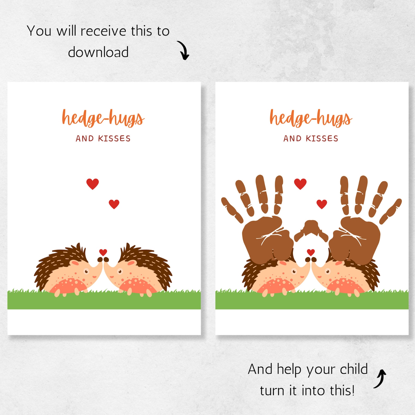 Printable Hedgehog Handprint Art Craft I Easy DIY From Kids Handprint ...