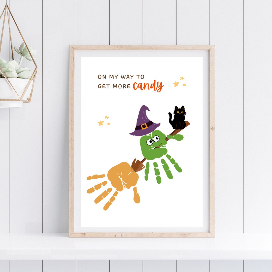 Halloween Handprint Craft Halloween Crafts Halloween Handprint Art ...