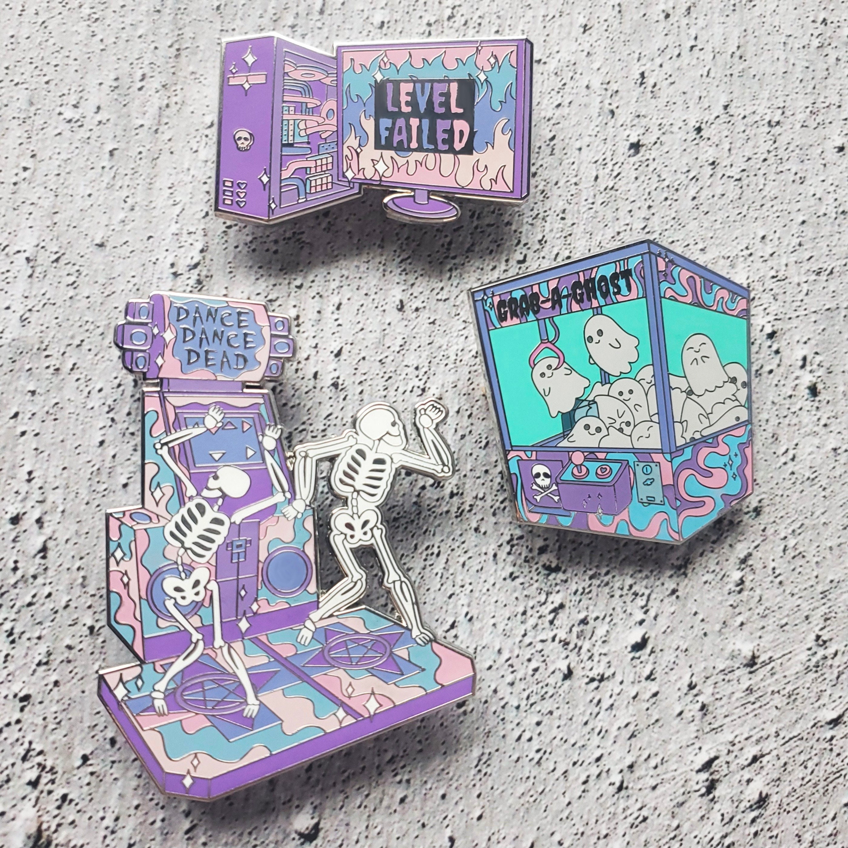 Hell Fire PC Enamel Pin Pastel Goth Pin - Etsy