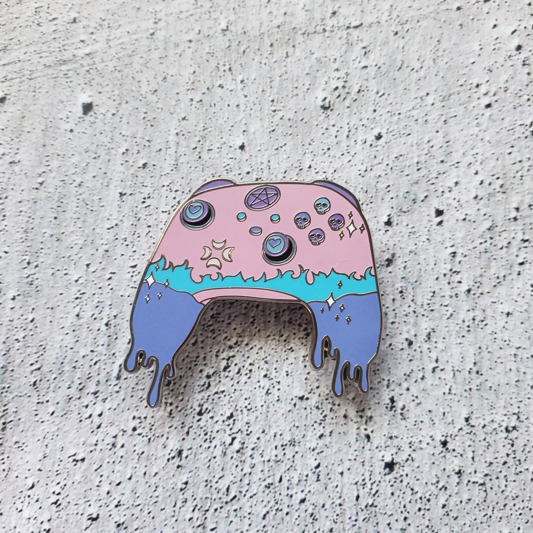 Cursed Controller Enamel Pin Pastel Goth Pin - Etsy
