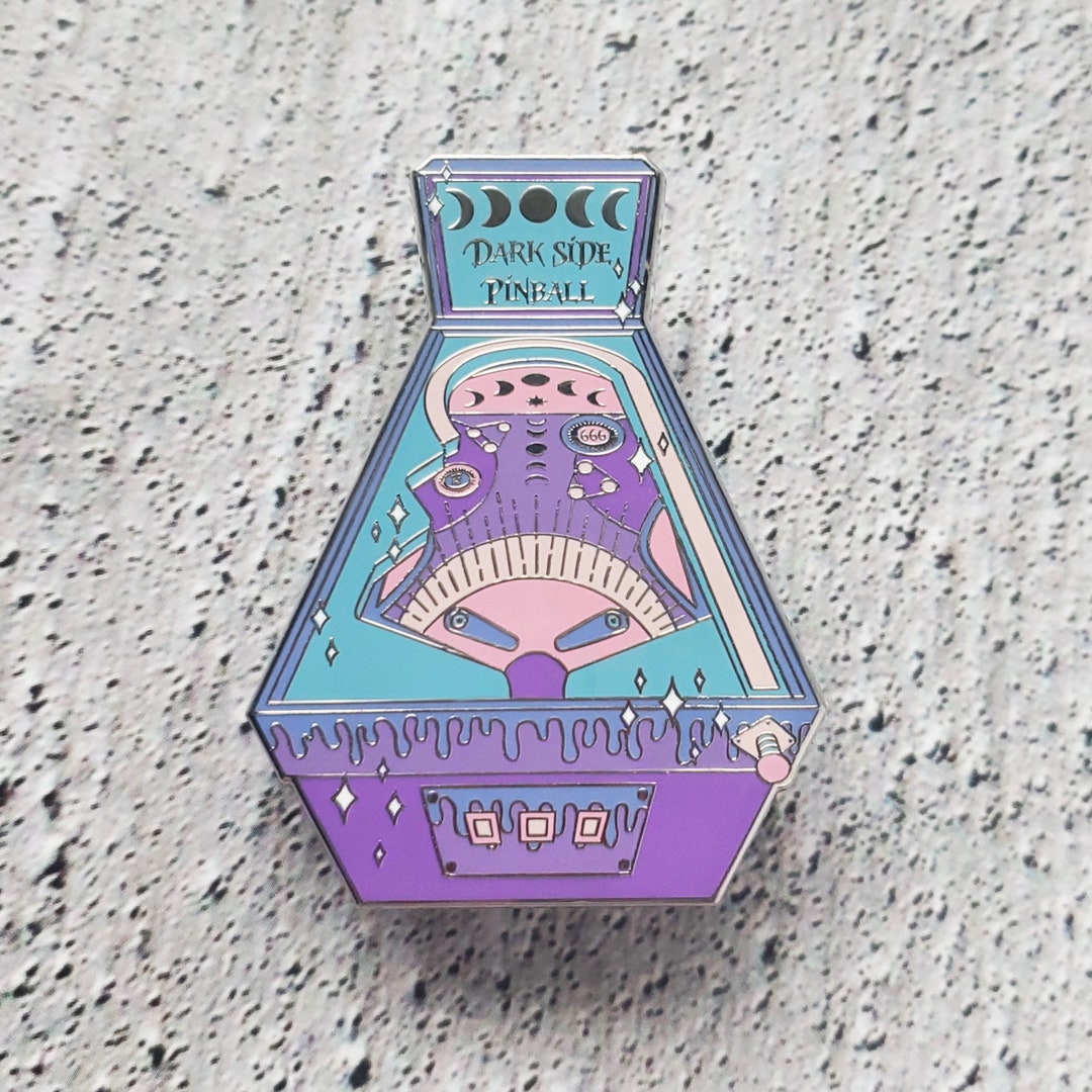 Dark Side Pinball Enamel Pin - Pastel Goth Pin - Etsy