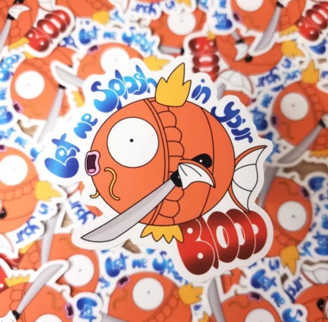 Magikarp Let Me Splash in Your Blood Vinyl Stickers Spooky Cute ...