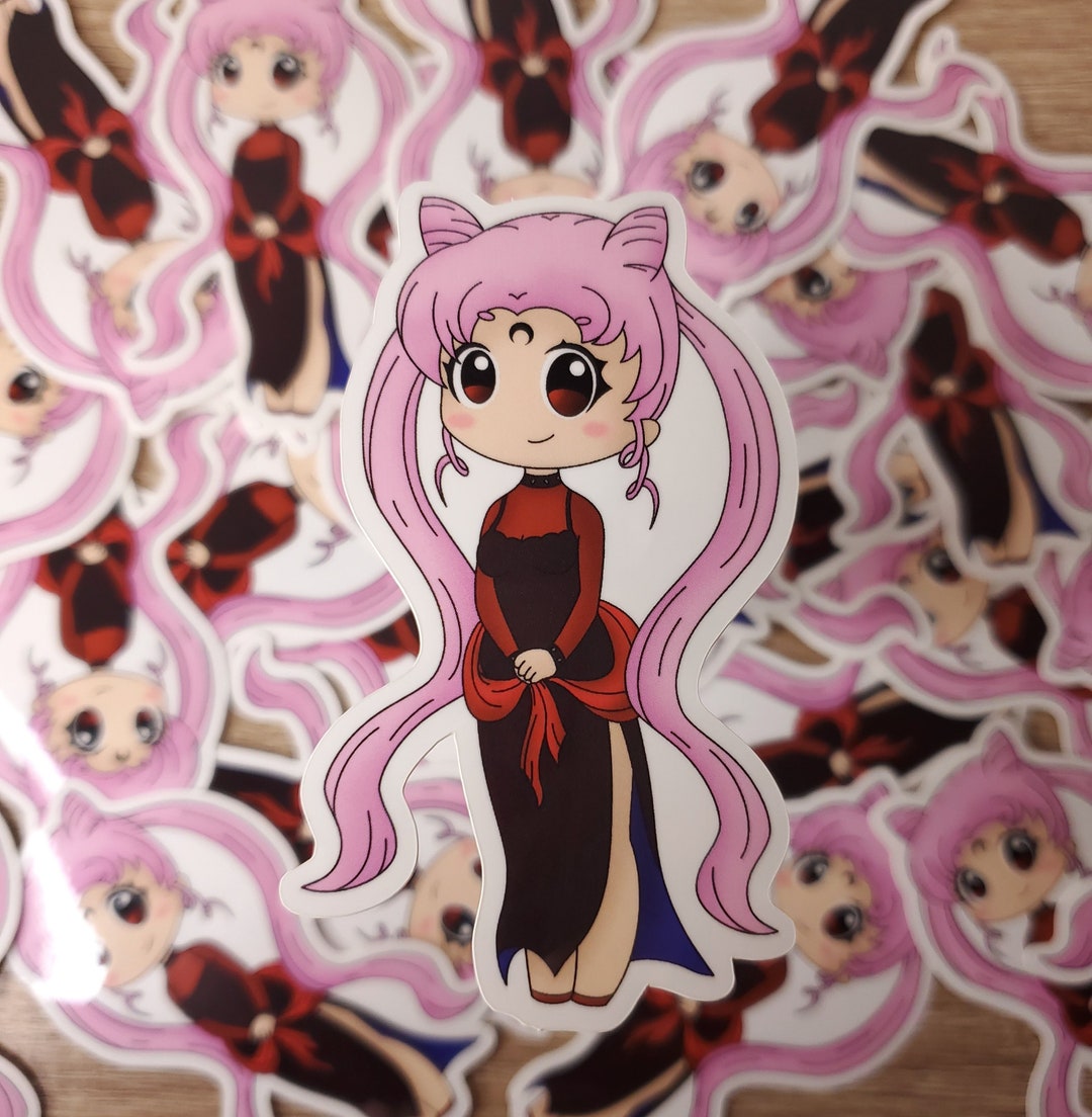 Pink Lady - Wicked Lady Vinyl Stickers - Chibi Goth Girl Icon Sticker ...