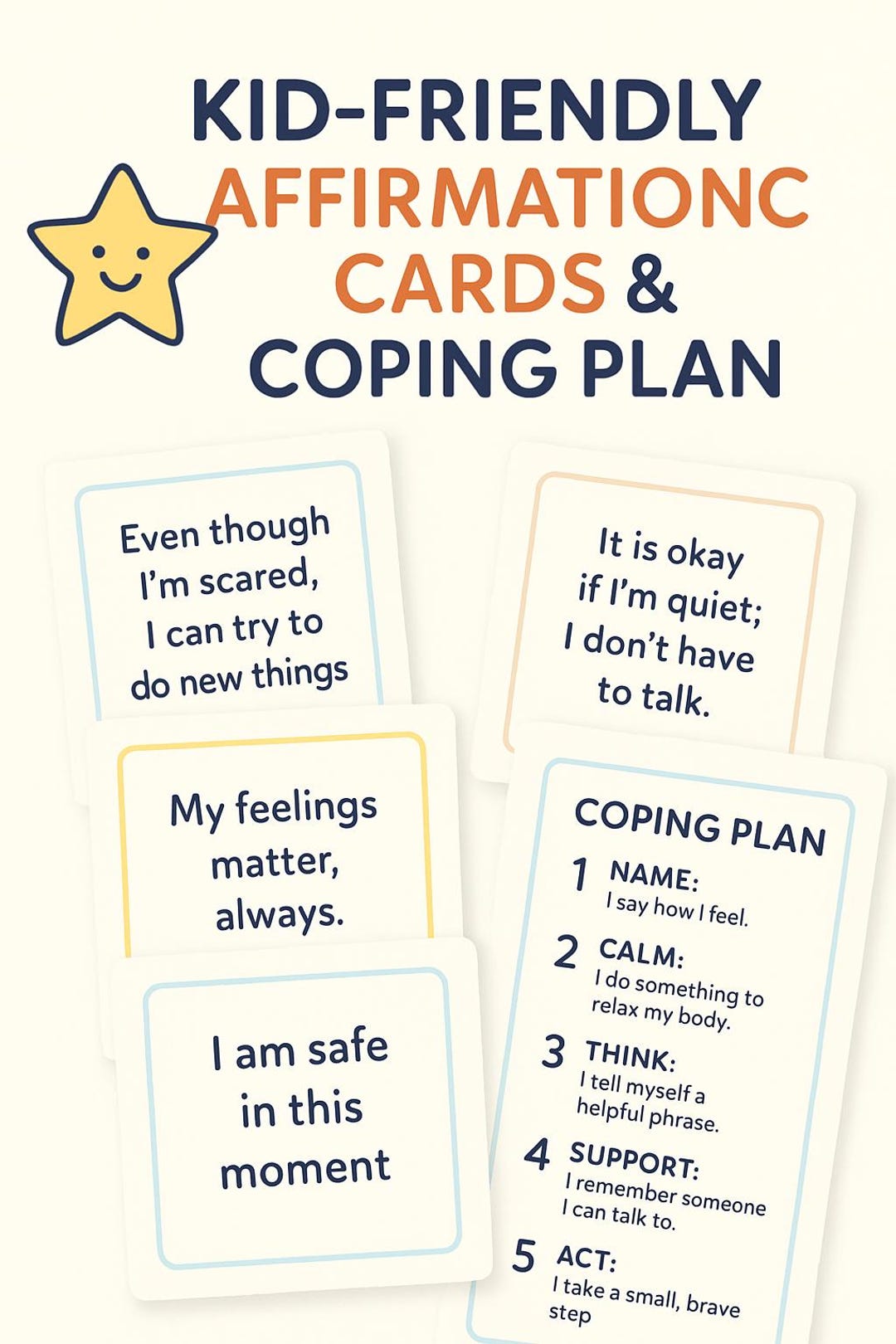 30 Positive Affirmations for Kids | Social Anxiety Support |digital ...