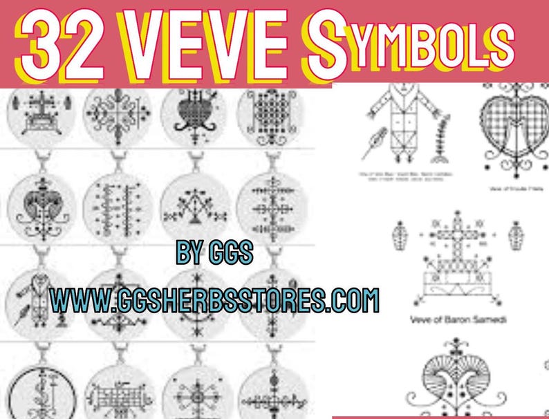 32 Haitian Voodoo Veve Symbol With Meanings Mix With African Symbol - Etsy