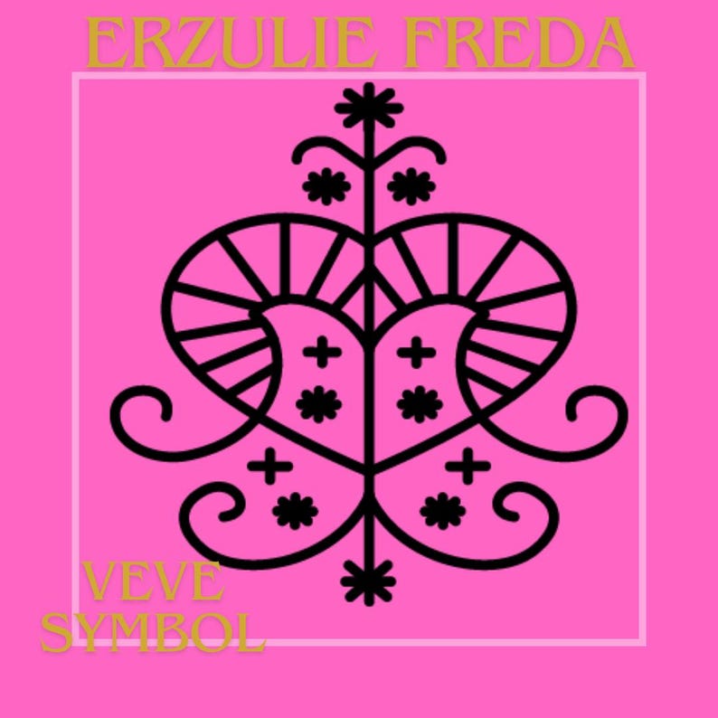 Erzulie Freda Veve Symbol Png Pdf Jpg - Etsy