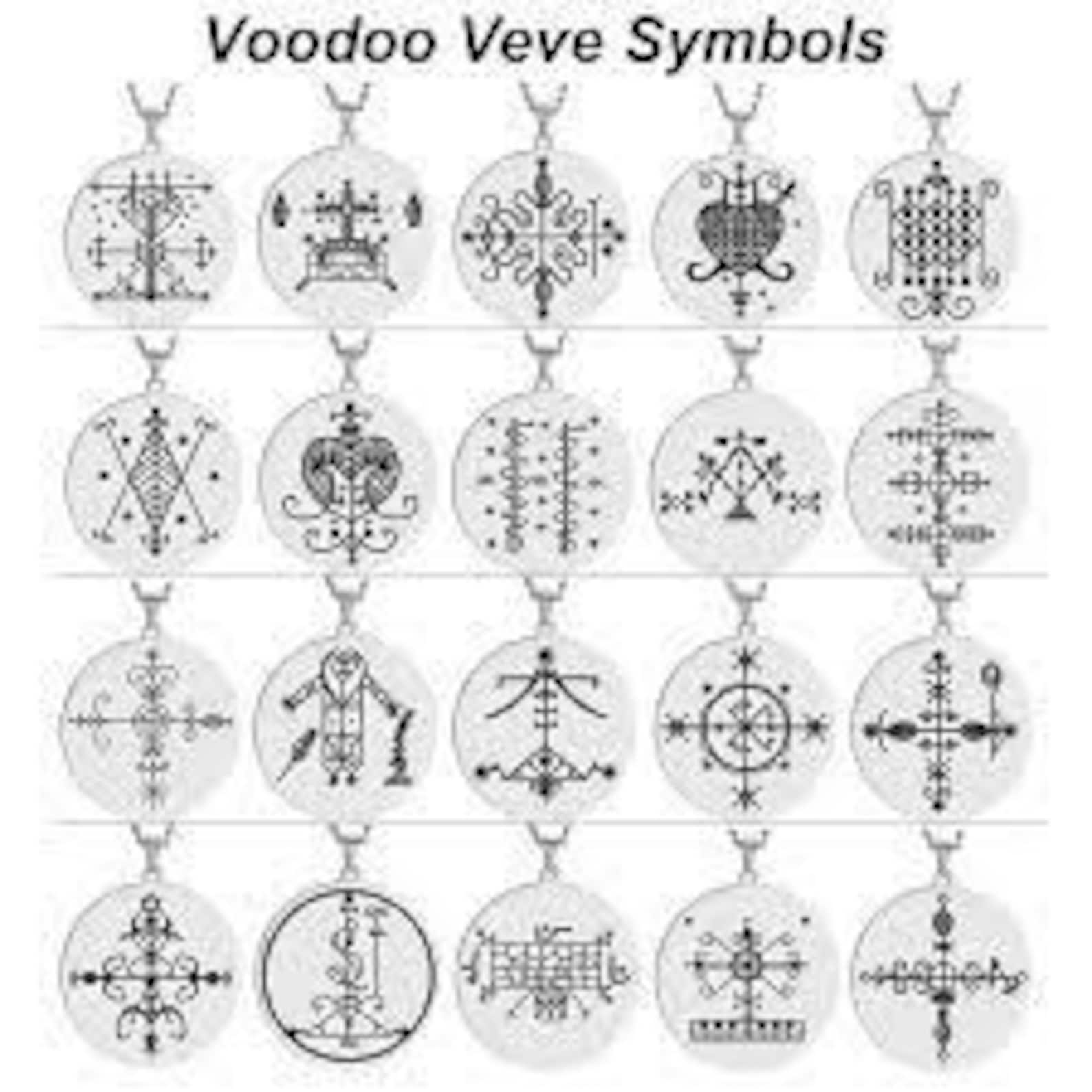 32 Haitian Voodoo Veve Symbol With Meanings Mix With African Symbol - Etsy