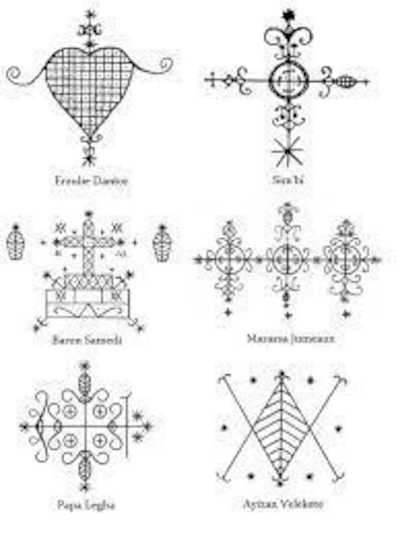 32 Haitian Voodoo Veve Symbol With Meanings Mix With African Symbol - Etsy