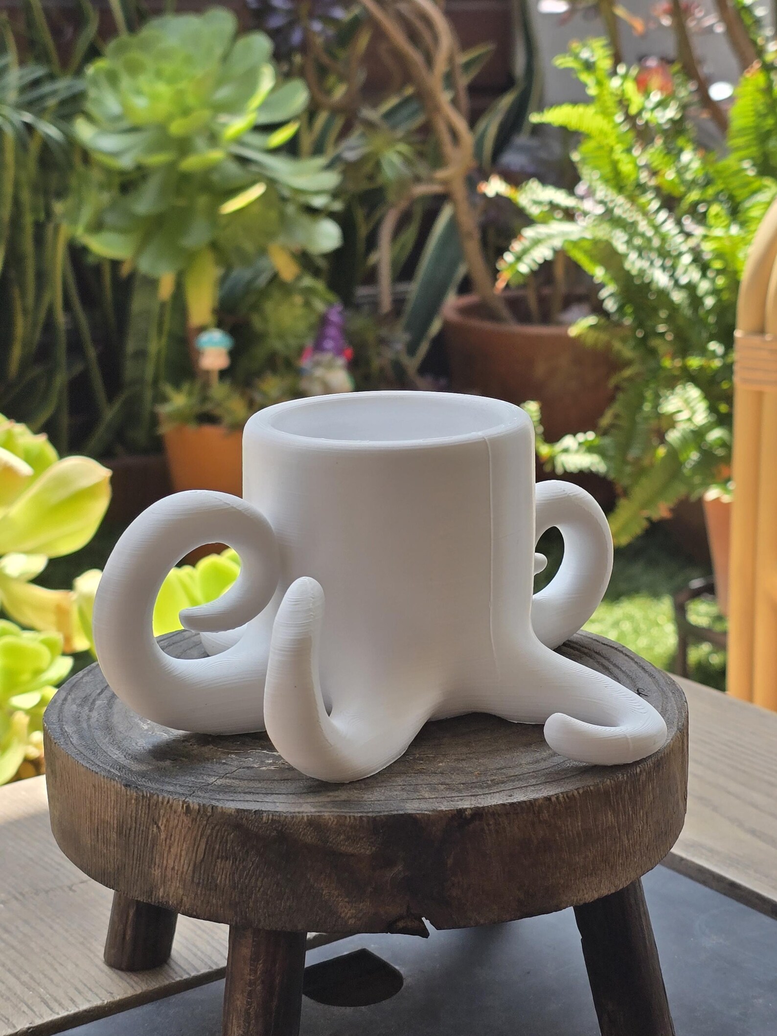 3D Printed Octopus Planter: Hand-painted Kawaii Succulent Pot - Etsy