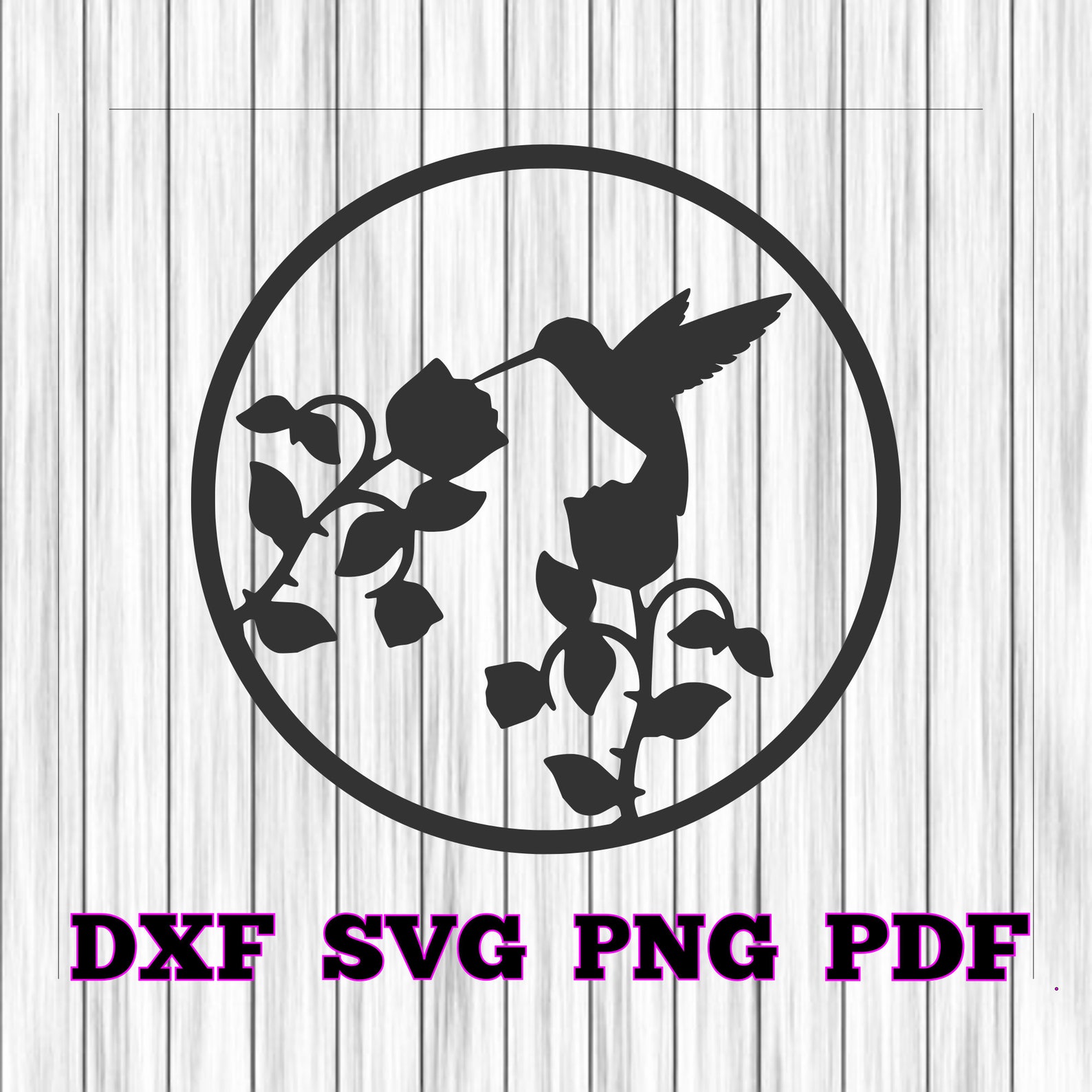 Hummingbird Dxf Svg, Bird Svg, Flowers Svg, Simple Art Cut File - Etsy