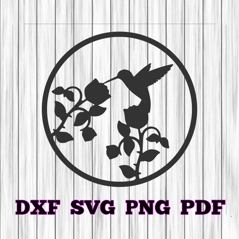 Hummingbird Dxf Svg, Bird Svg, Flowers Svg, Simple Art Cut File - Etsy