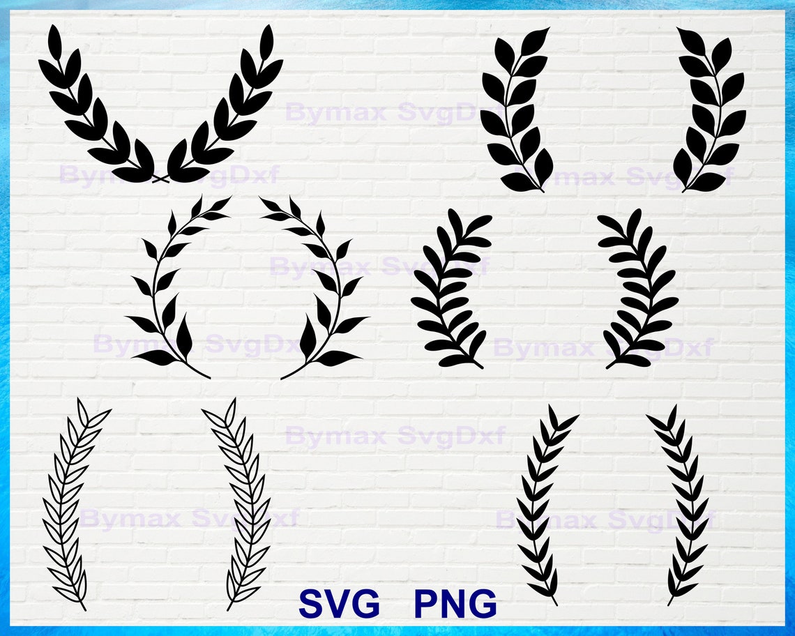 Laurels Svg Bundle Laurel Decorative Border Leafy Laurels - Etsy